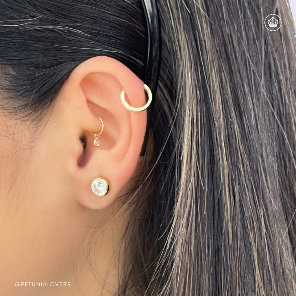 Piercing argolla mini punto de luz | Joyería Petunia