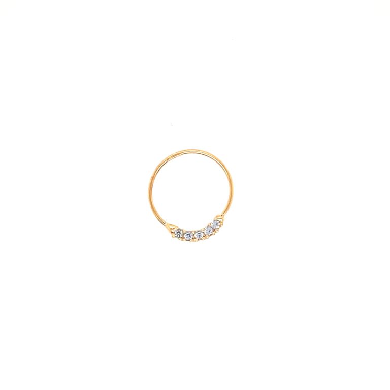 Piercing argolla slim celeste | Joyería Petunia