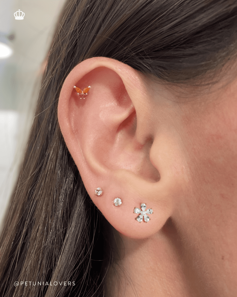 Piercing flor perla | Joyería Petunia