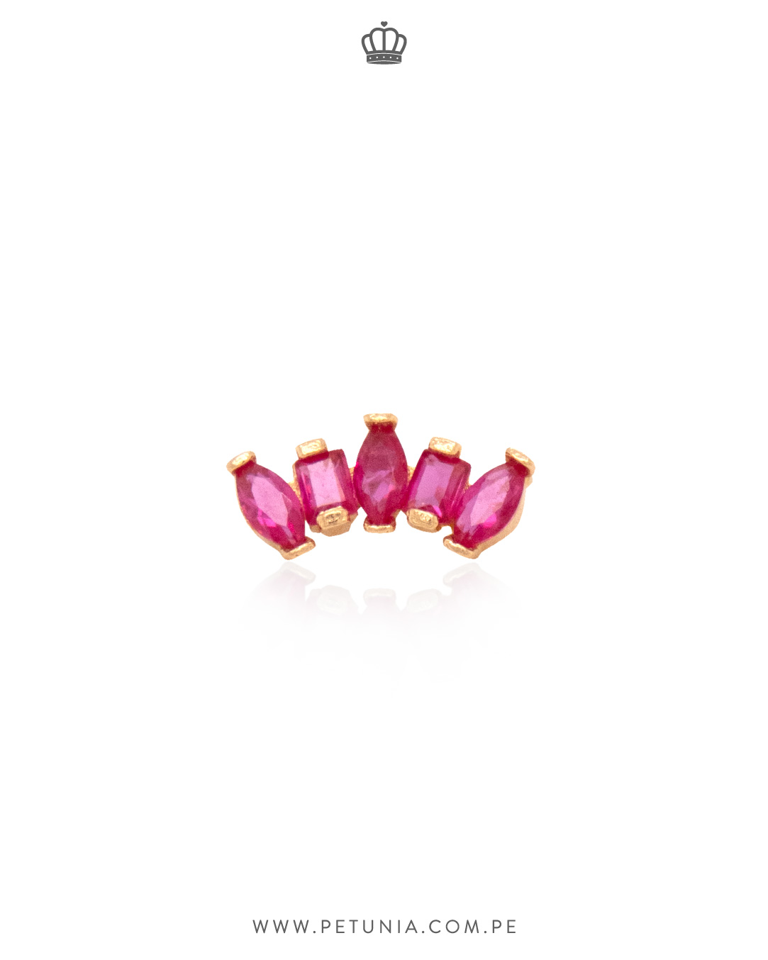 Piercing Ice Rojo | Joyería Petunia